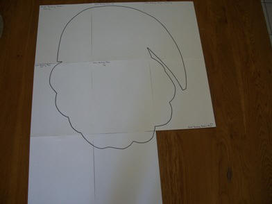 Santa Clause Wall hanging Christmas Decoration sewn from felt