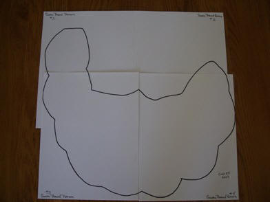 Santa Clause Wall hanging Christmas Decoration sewn from felt