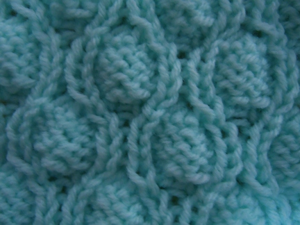 Repeated Ovals Cable knitting stitch; how to knit