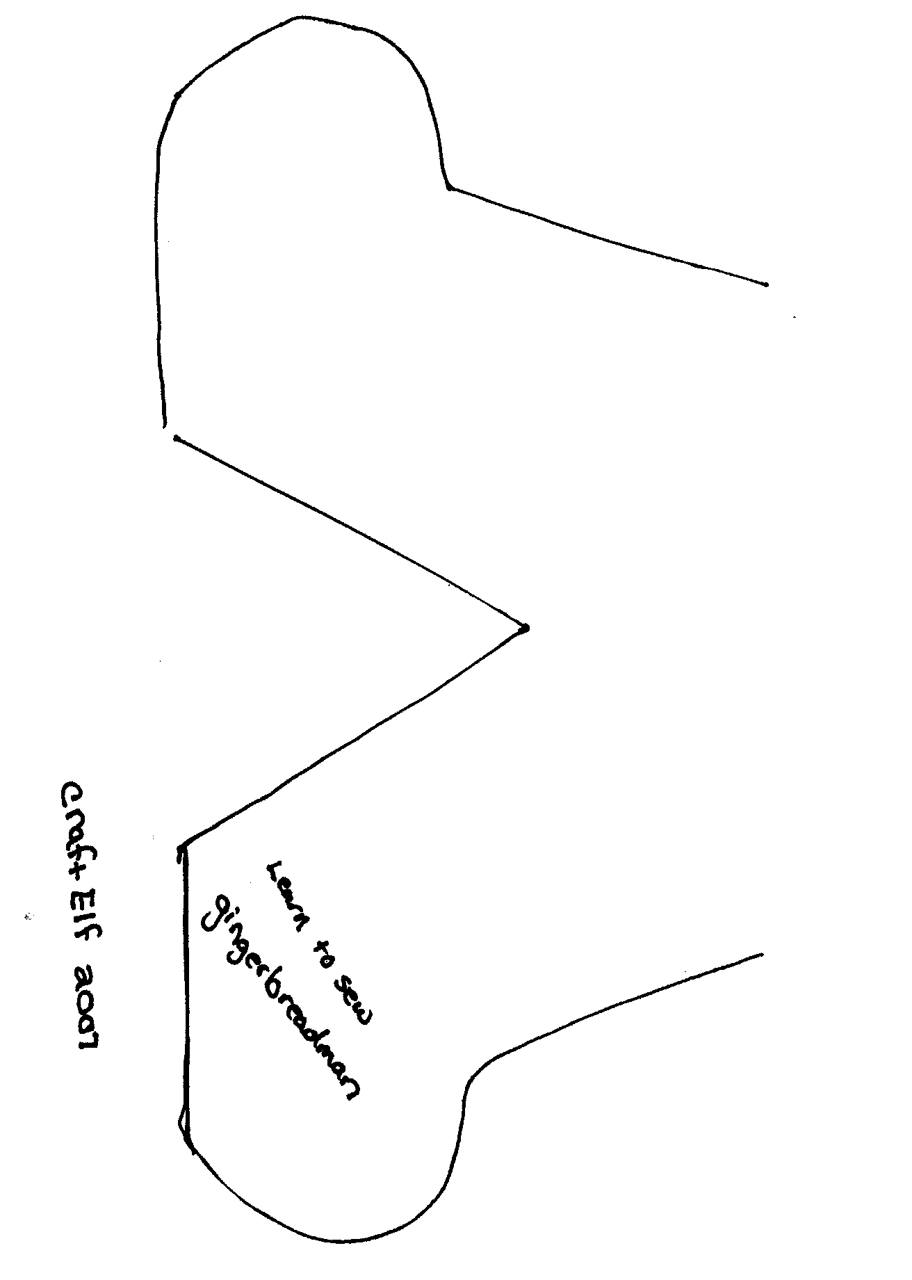 Learn to Sew Gingerbread Man - free printable pattern and sewing ...